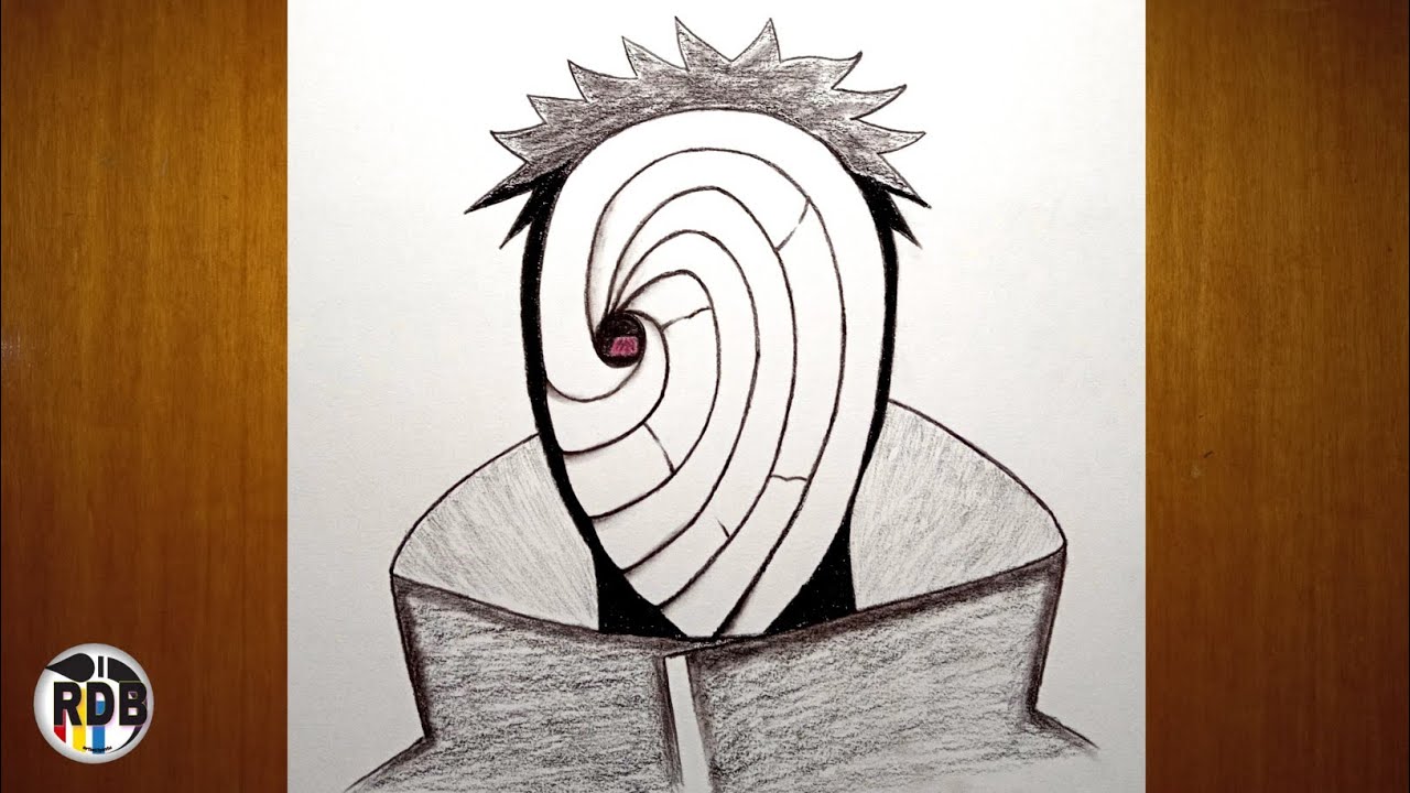 How To Draw Obito Uchiha Step By Step Easy - Anime Drawing Easy ...