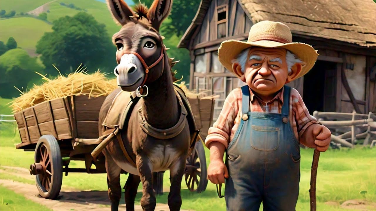 The Donkey and His Master! Short Moral Story for Kids |Animated Cartoon ...