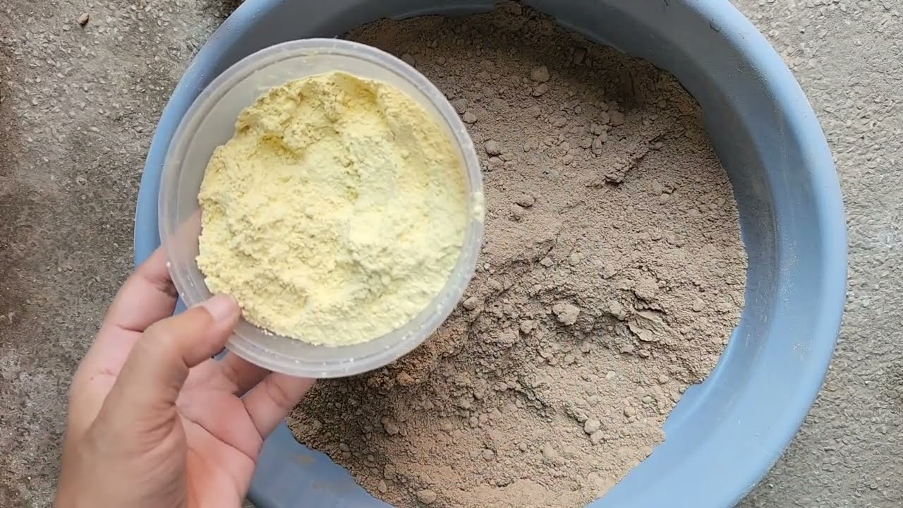 Pure mud mixed with yellow chalk powder | Part 3 | Process to soft mud ...