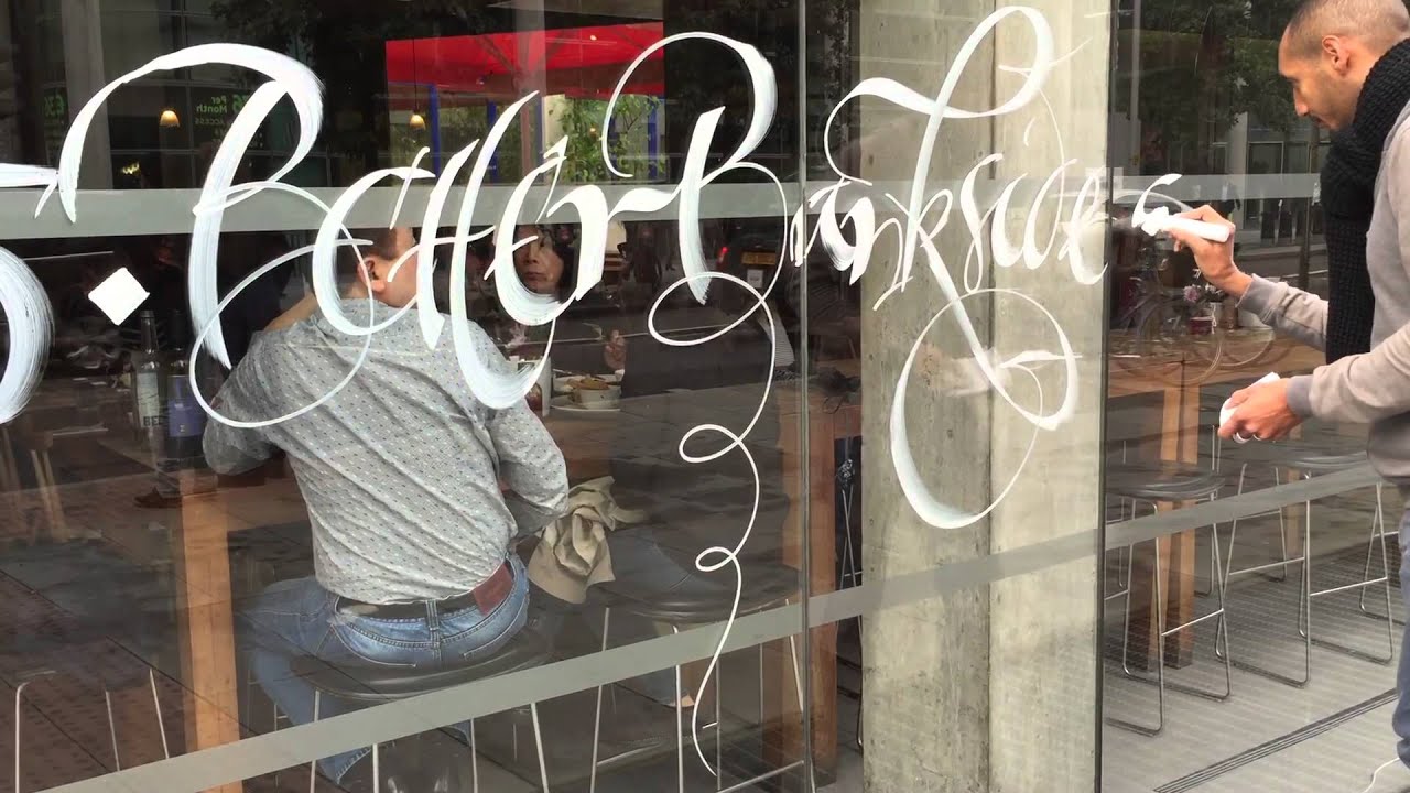 Modern Calligraphy for The Table Café 02 - YouTube