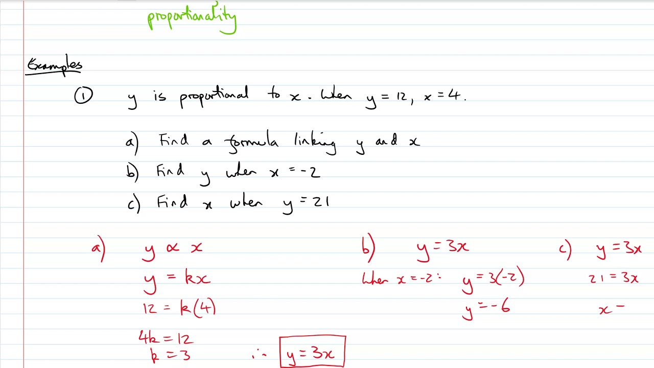 GCSE Mathematics - Proportionality - YouTube