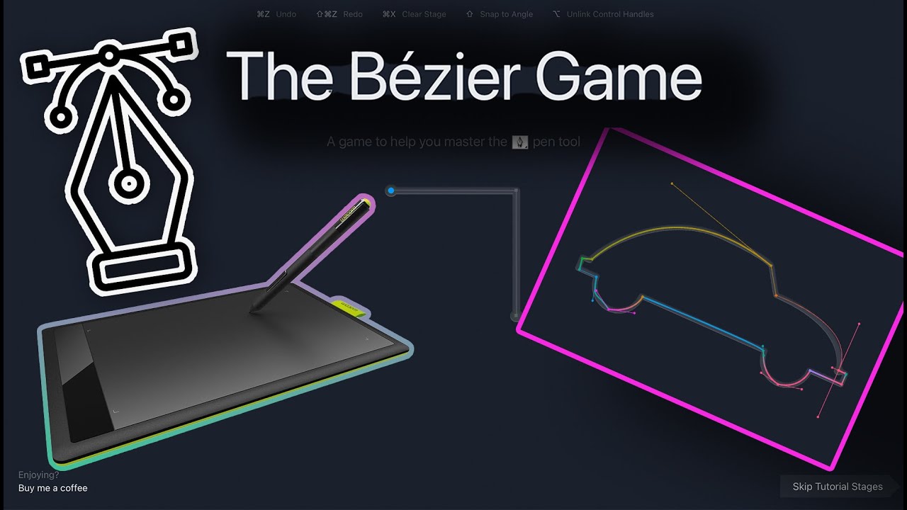 🔴 Learning PEN tool in photoshop | The Bézier Game - YouTube