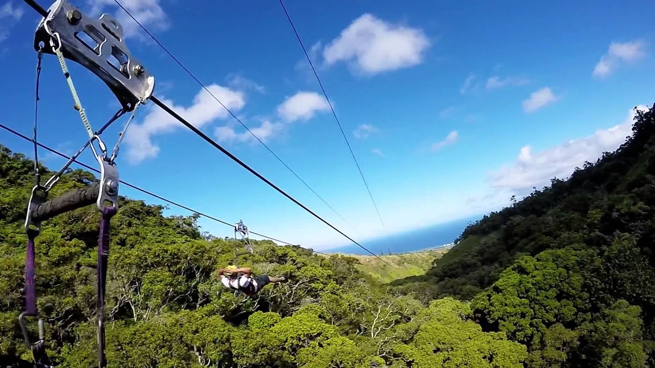 GoPro Kapalua Ziplines Maui 2015 - YouTube
