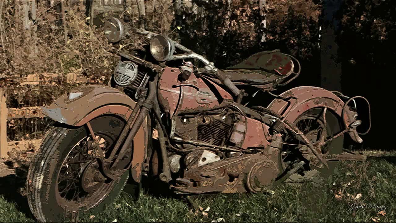 Rusted Out Antique Classic Motorcycle Paintings - YouTube