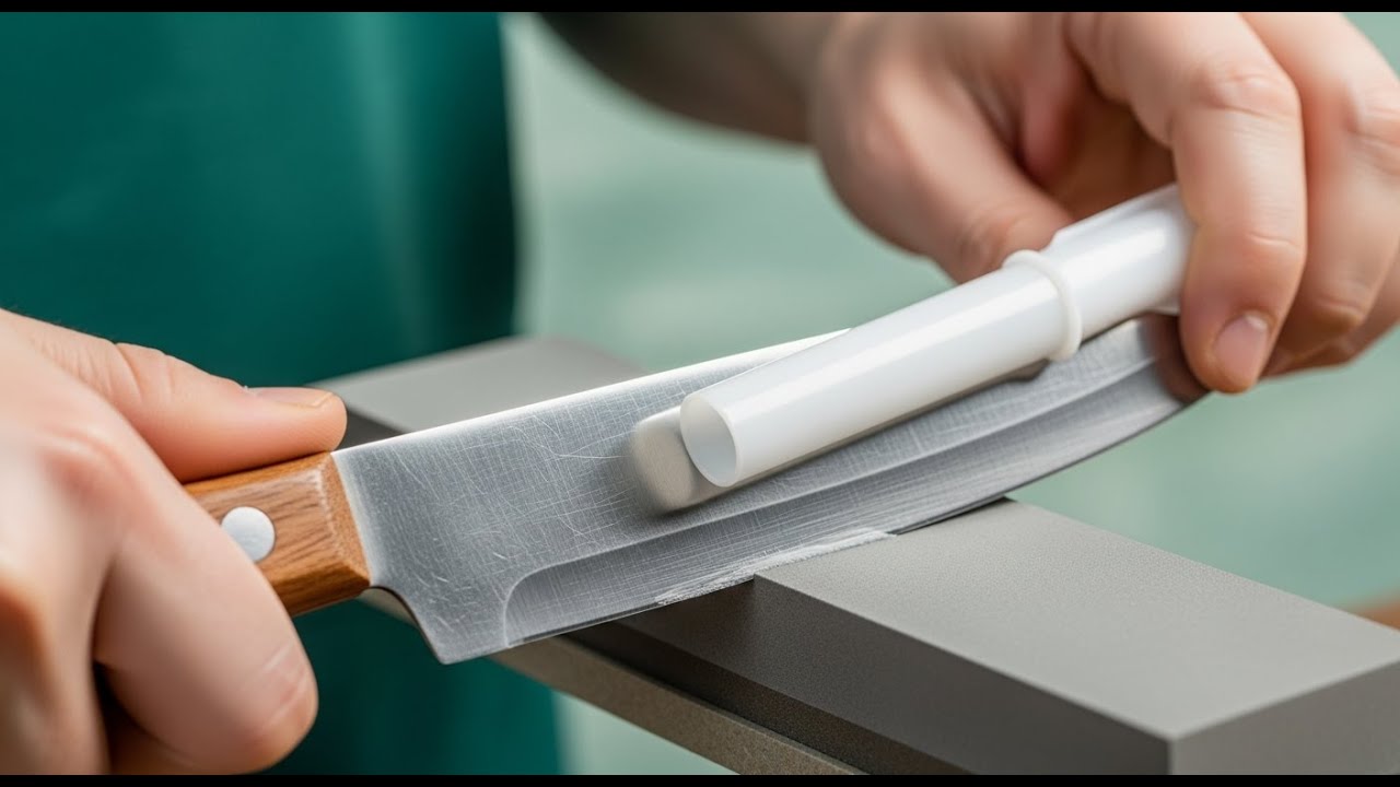 Weird Trick Using a Water Pipe to Turn Dull Knives Razor Sharp - YouTube