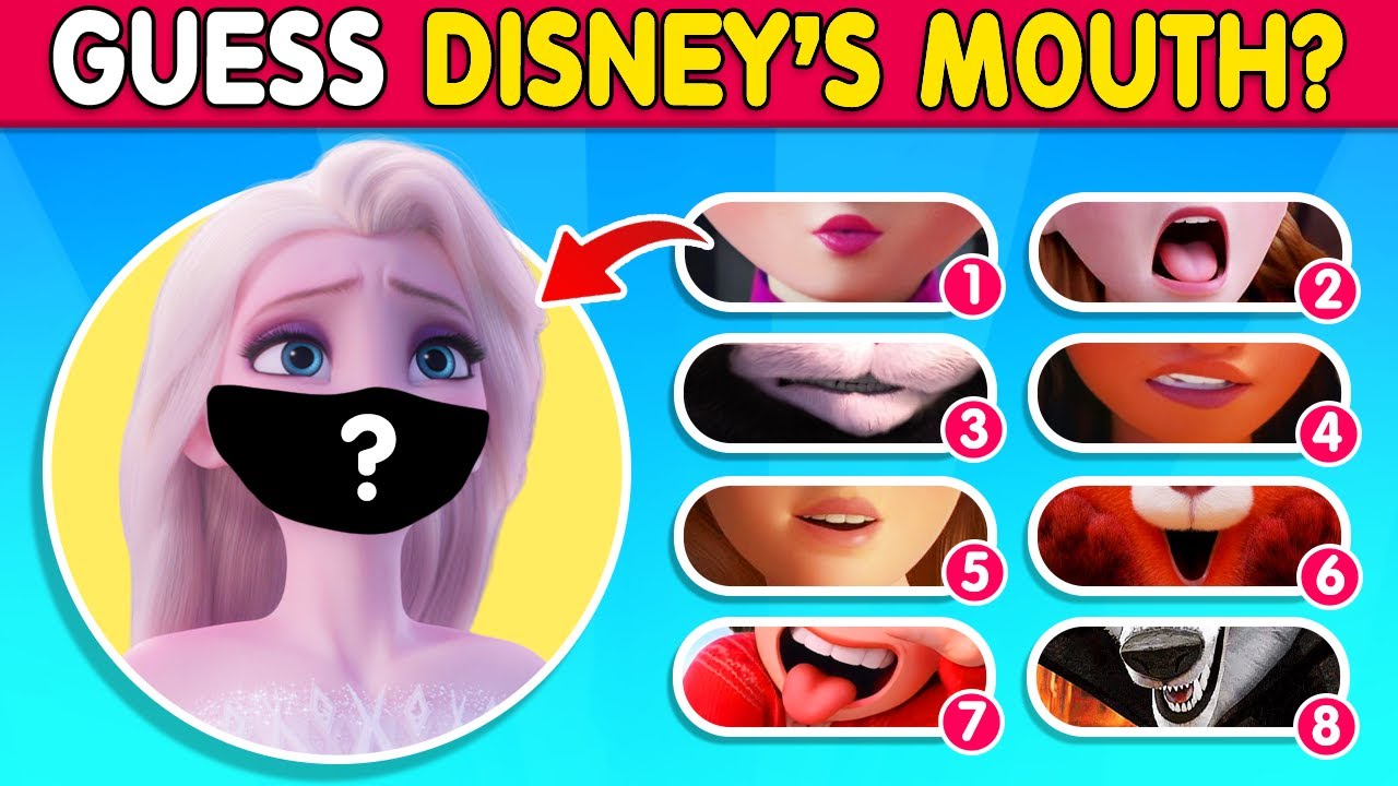 🔥 Guess the Disney Character by Mouth? | How Many Can You Guess? - YouTube