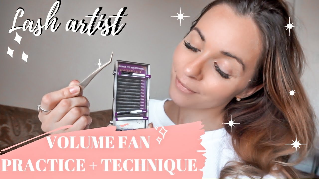 HOW TO MAKE VOLUME LASH FANS - EYELASH EXTENSION PRACTICE FOR BEGINNERS ...