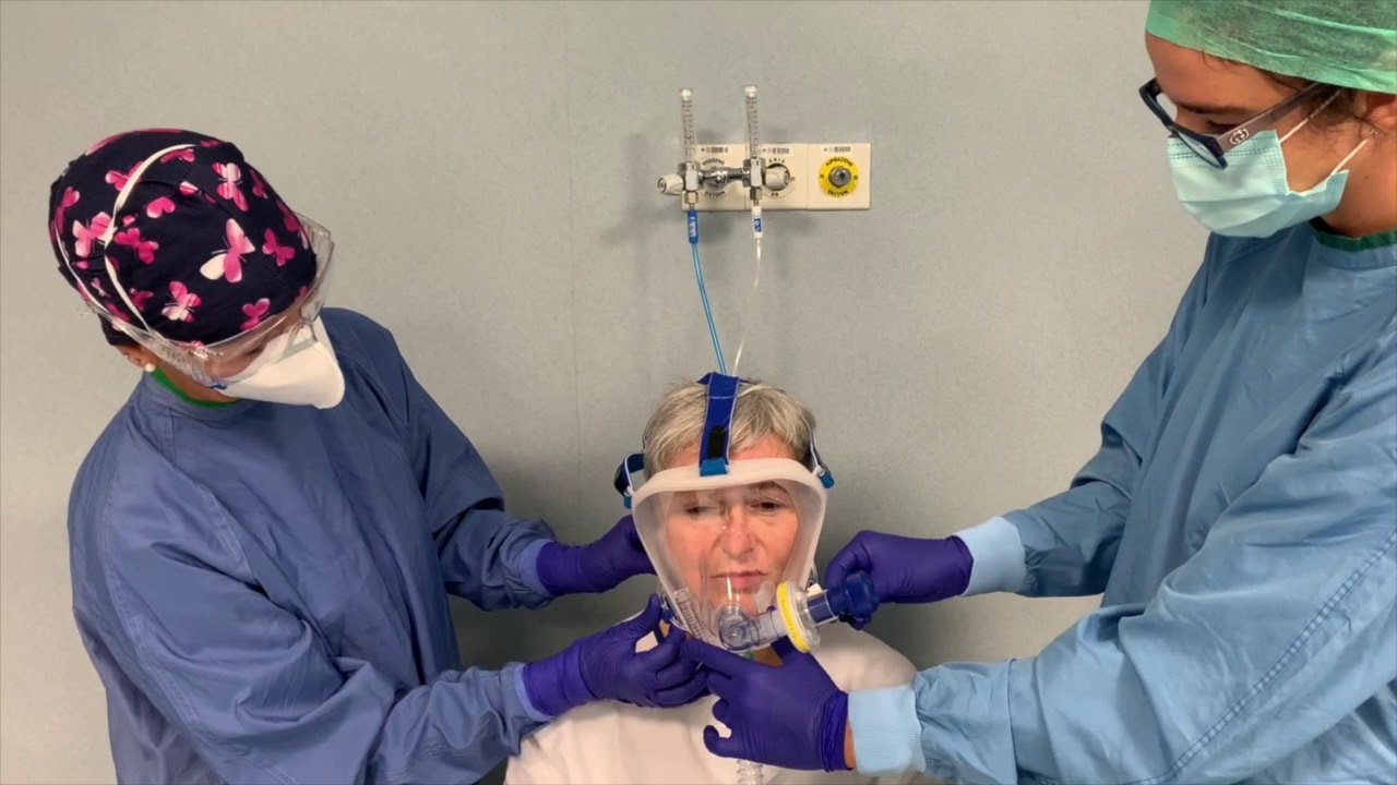 Ventilazione respiratoria: istruzioni CPAP con maschera fullface e ...