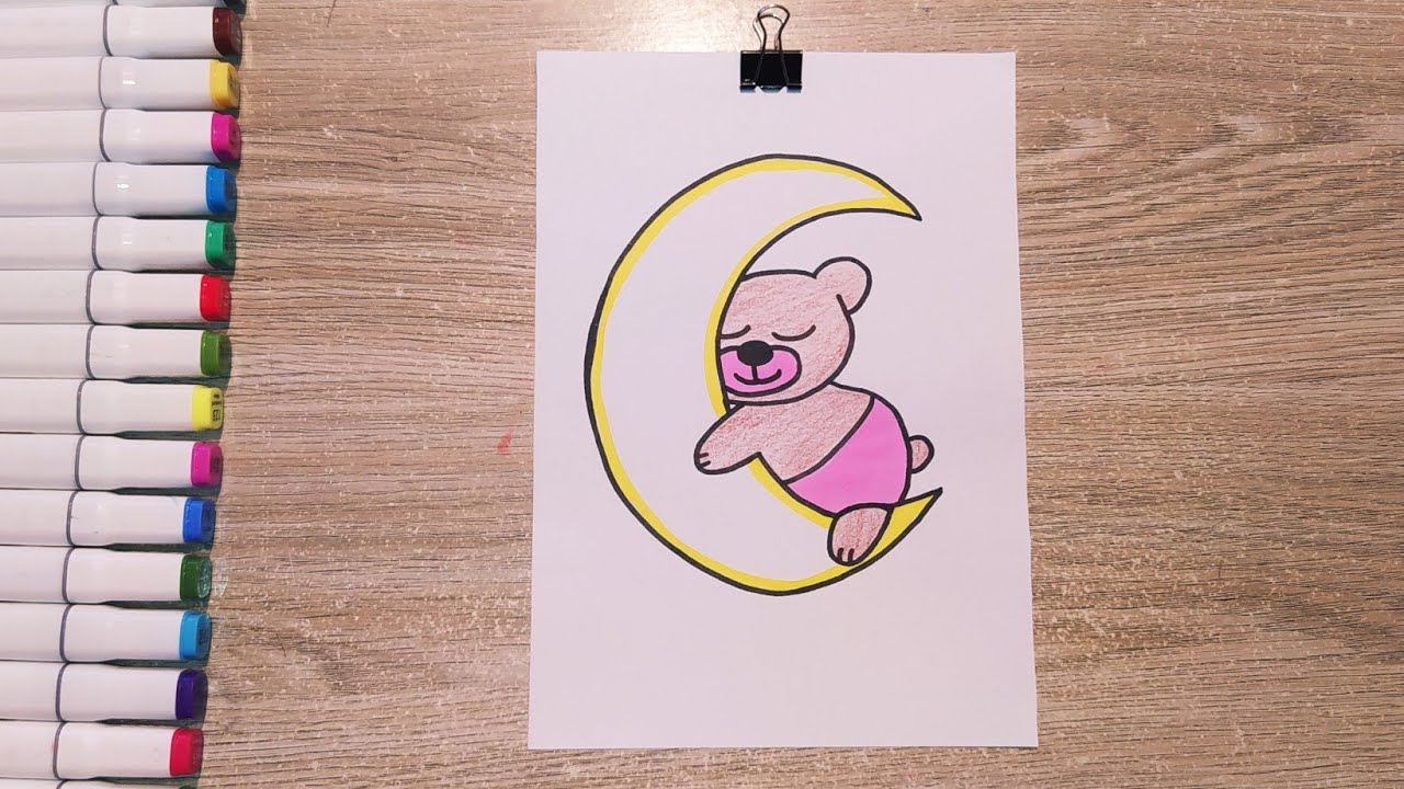 رسم هلالرسم دبدوب كيوترسم هلال سهلرسم كيوترسم سهل للاطفال Youtube