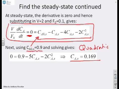 1st order modelling 10 - mixing tank examples and reactions - YouTube