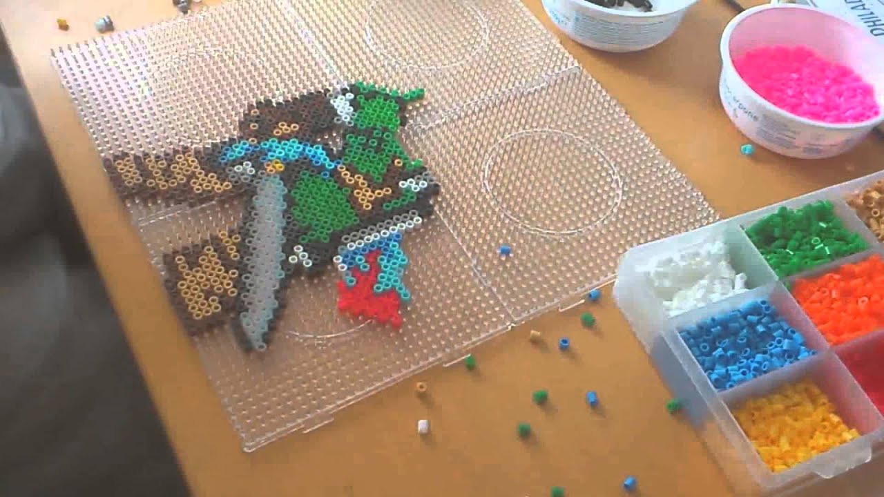 ZELDA LINK| SPEED ART| hama beads - YouTube