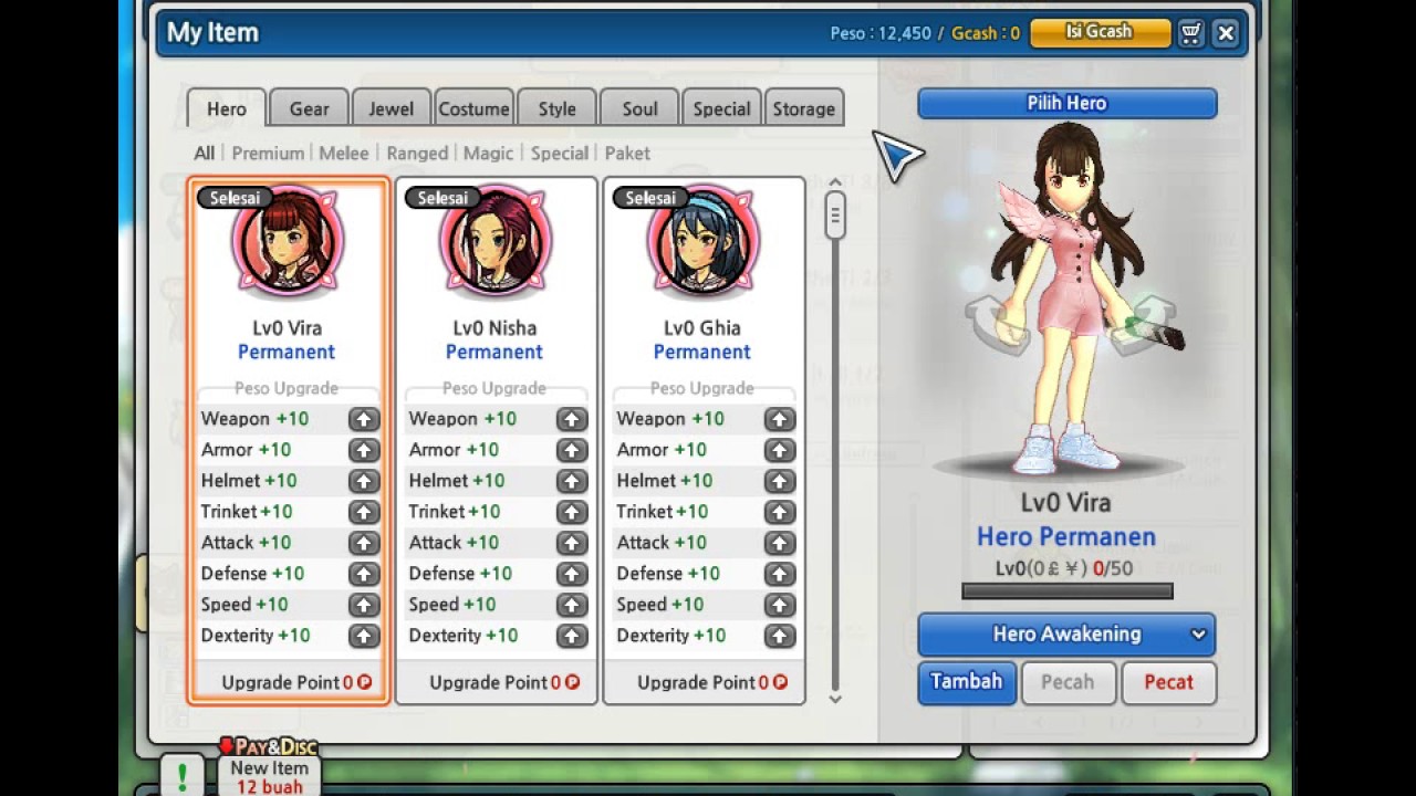 WTS Char Lost Saga Pangkat Cadet - YouTube