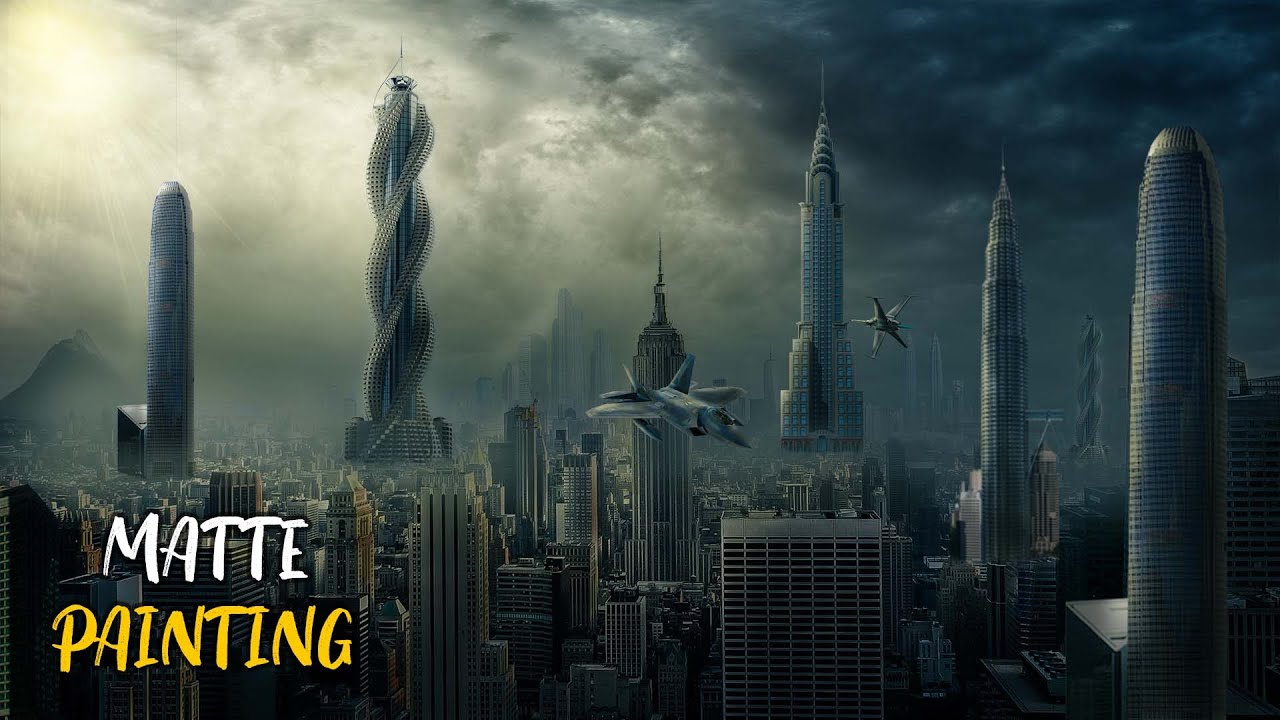 city matte painting | matte painting techniques - YouTube