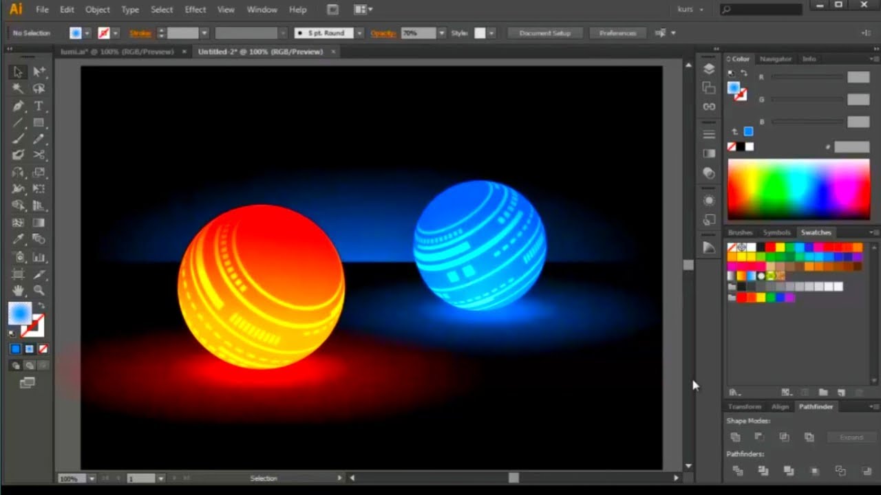Striped 3d Shapes Tutorial Adobe Illustrator Youtube