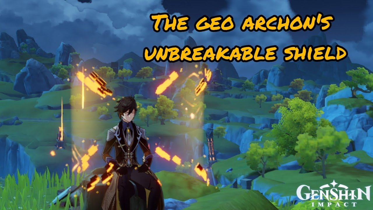 Zhongli's Unbreakable Jade shield with 9HP remaining against Primal ...