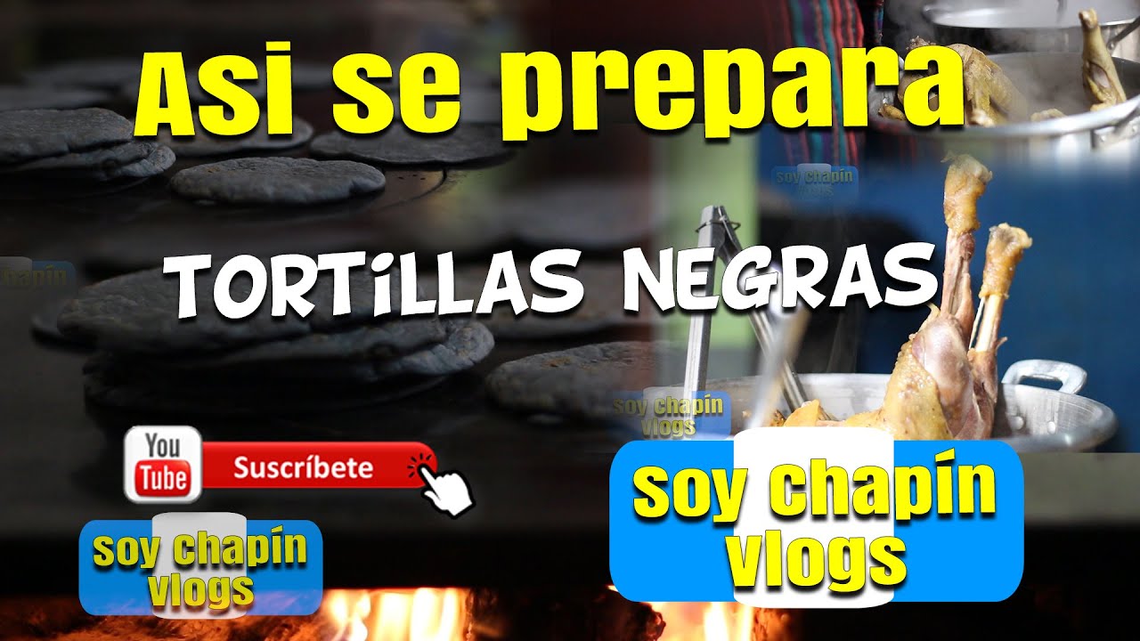 Así se prepara las Tortillas Negras- Acompañada con una taza de caldo ...