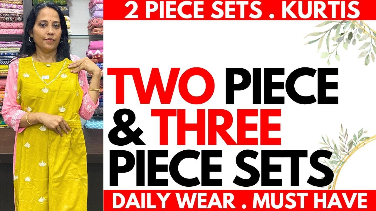 DAILY WEAR KURTHIS | 2 PIECE & 3 PIECE | COTTON | 01JLY25 - YouTube