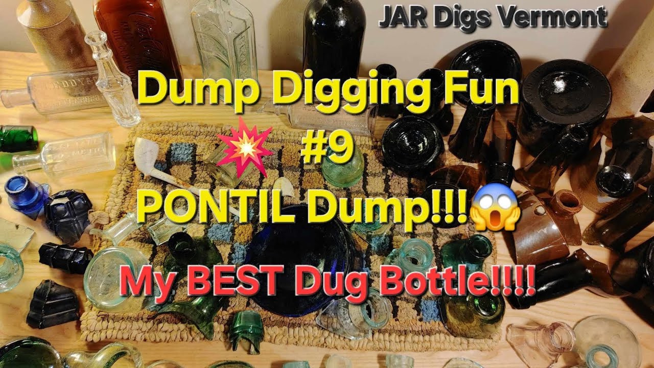 RARE Open Pontil Ink and More in the Pontil Dump - YouTube