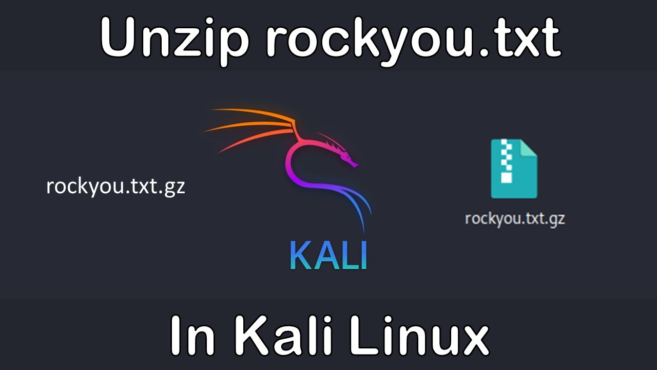 Unzip Rockyou txt In Kali Linux YouTube unzip-rockyou-txt-in-kali-linux-youtube