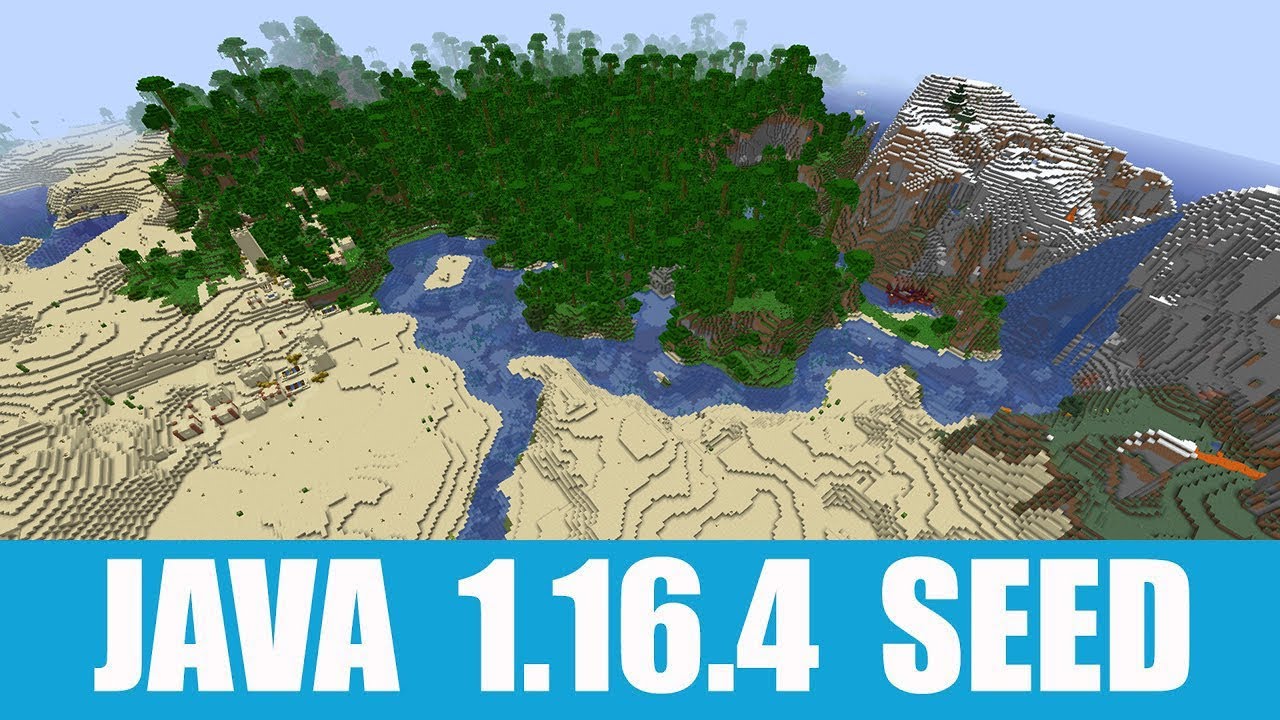 Minecraft Java 1.16.4 Seed: Jungle temple, village, desert pyramid, and ...