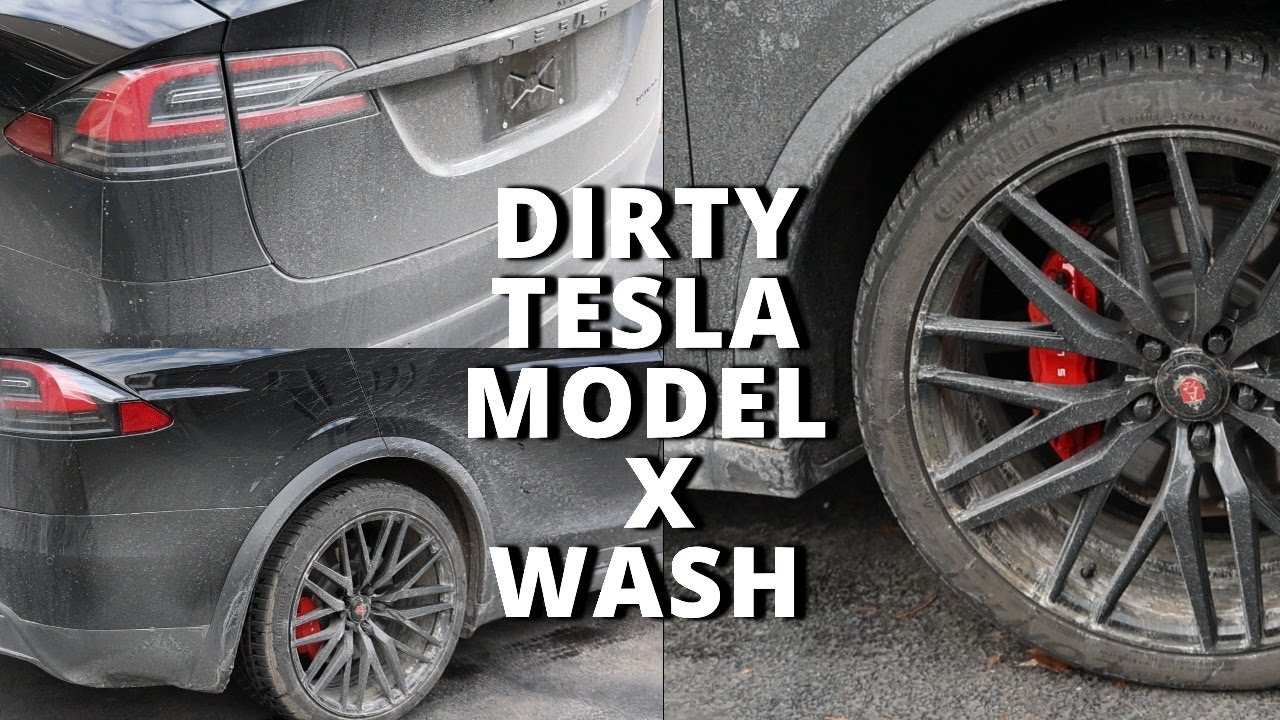 Satisfying DIRTY Tesla Model X Wash! - YouTube