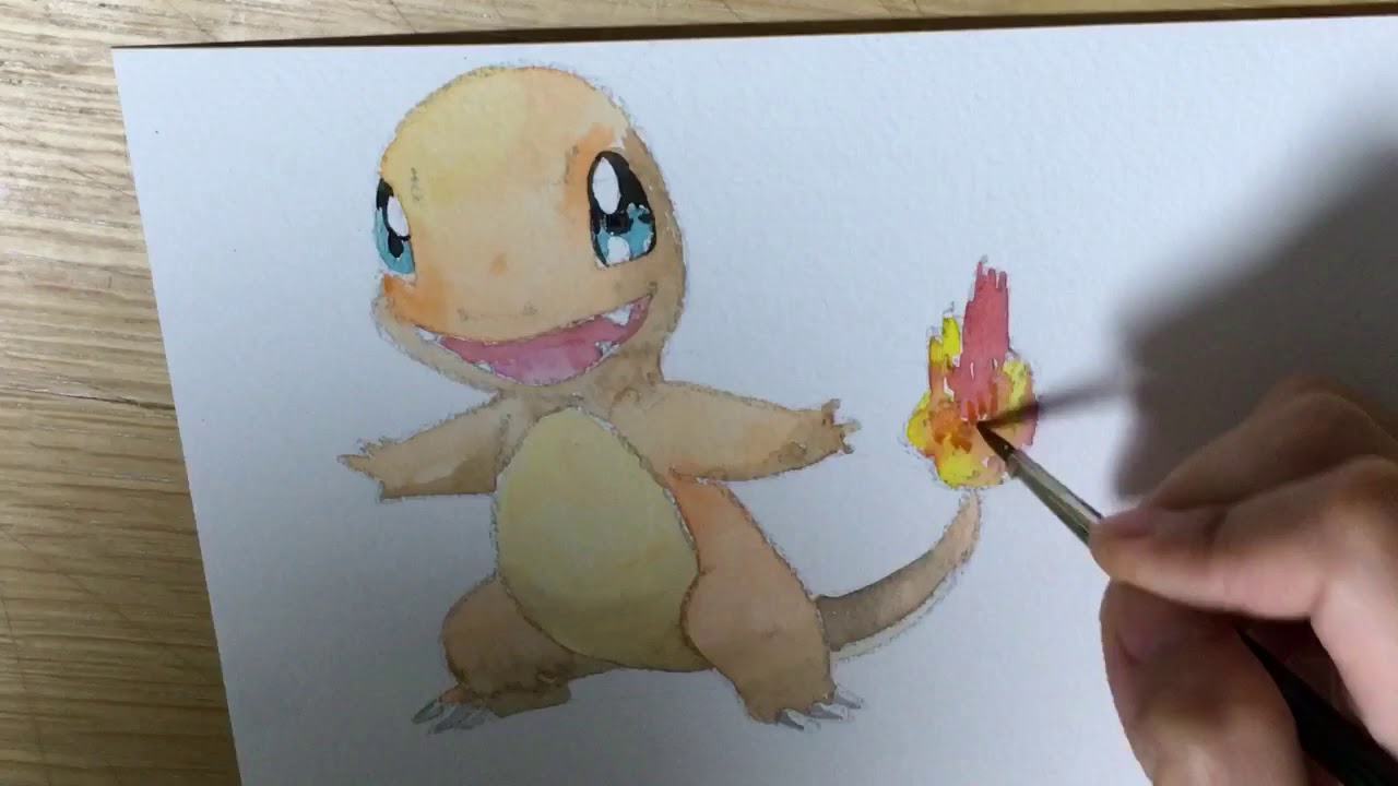 how to draw Chamander - YouTube