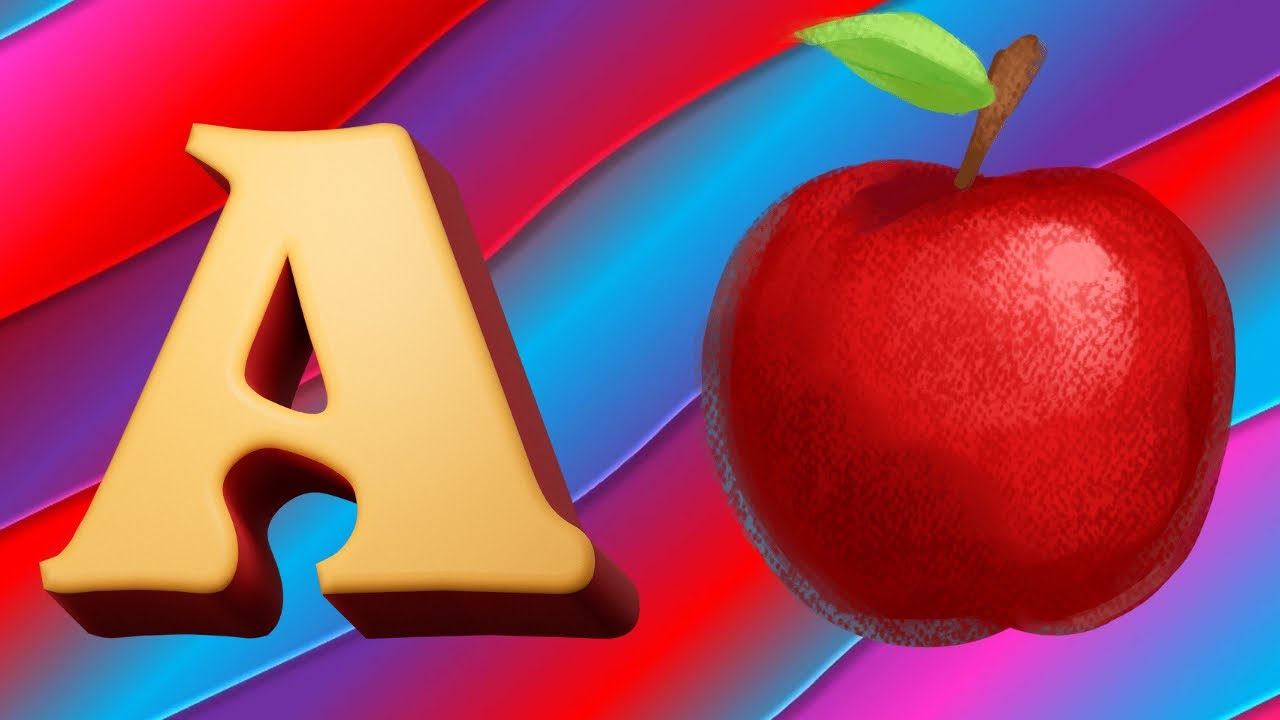 English alphabets|learn abcd|Alphabets vocabulary|A for apple,B for ...