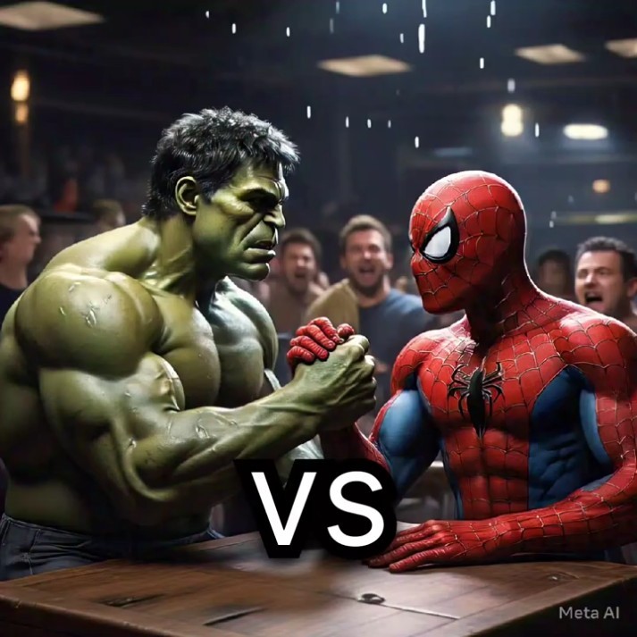 Epic spider man vs Hulk Arm Wrestling Showdown! #spiderman #hulk # ...