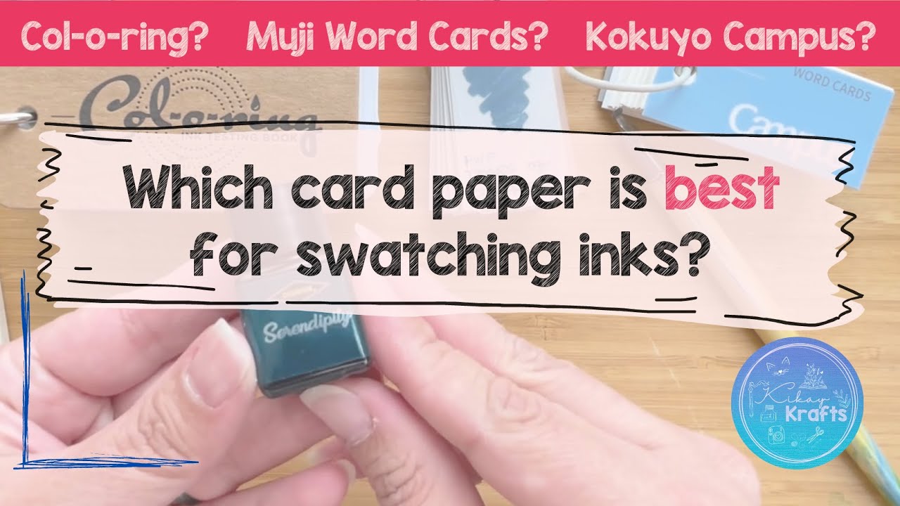 Which card paper is best for swatching inks? Col-o-ring || Muji Word ...