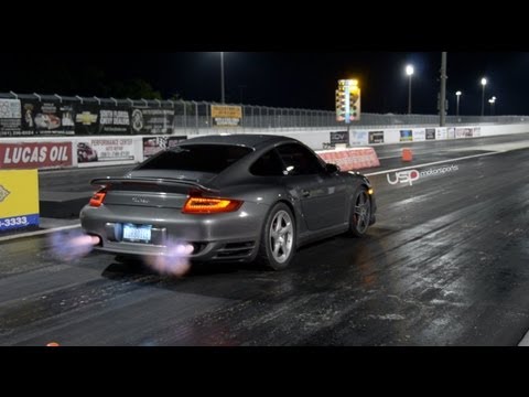 Porsche 997 Turbo 10.23 @ 140mph 1/4 Mile by USP Motorsports - YouTube
