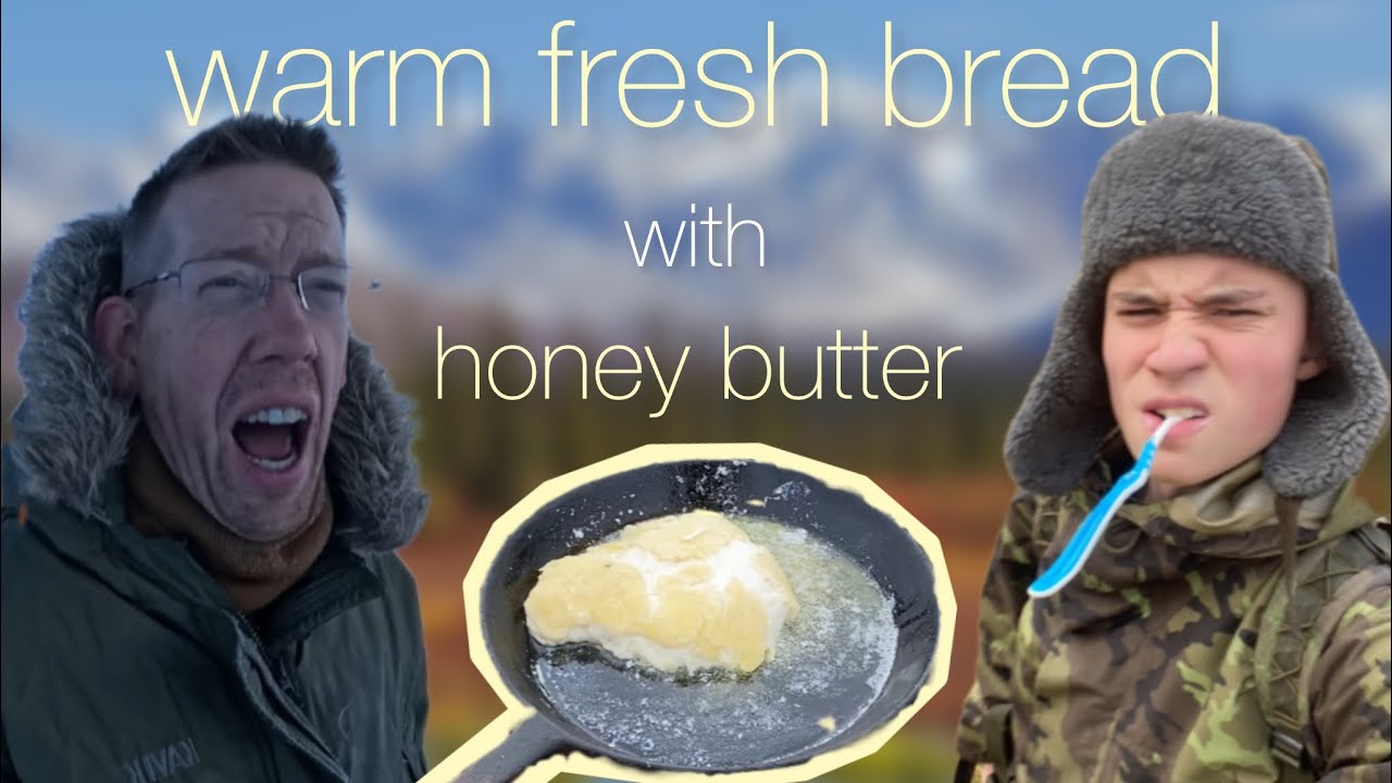warm fresh bread with honey butter jako od @OutdoorBoys 🫓🍯 - YouTube