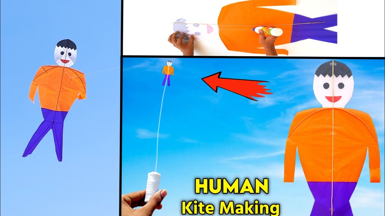 how to make kite , Human kite flying , how to make man kite , kite🪁 ...