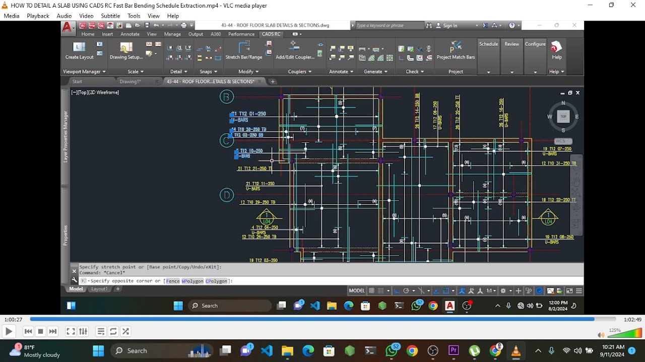 HOW TO DETAIL A SLAB USING CADS RC: Fast Bar Bending Schedule ...