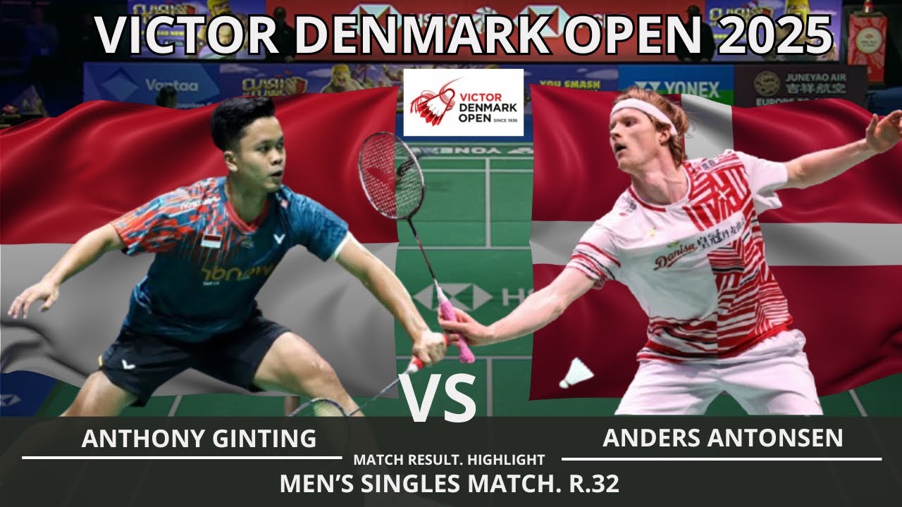 Anthony GINTING [INA] vs Anders ANTONSEN [DEN] | Badminton Denmark Open ...