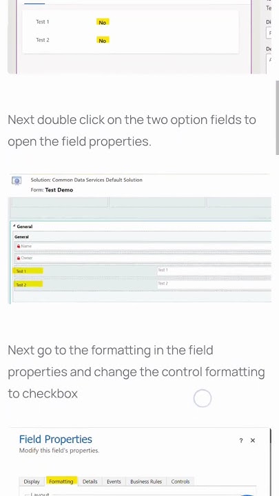 How To Change Two Options Fields As Checkboxes In Dynamics 365 - YouTube