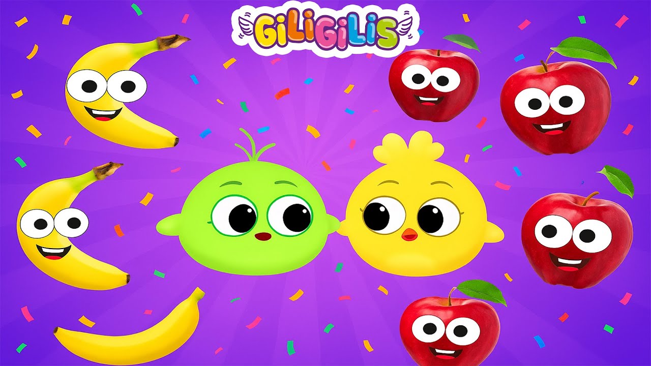 Fruit Fun with Giligilis 🍎 Learn Colors, ABCs, Animals & Songs in One ...