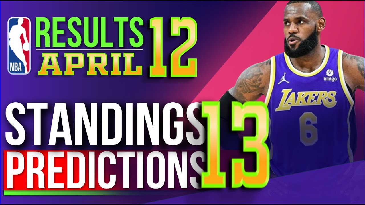 NBA Standings today & Games: Results & Predictions - April 12 , 2024 ...