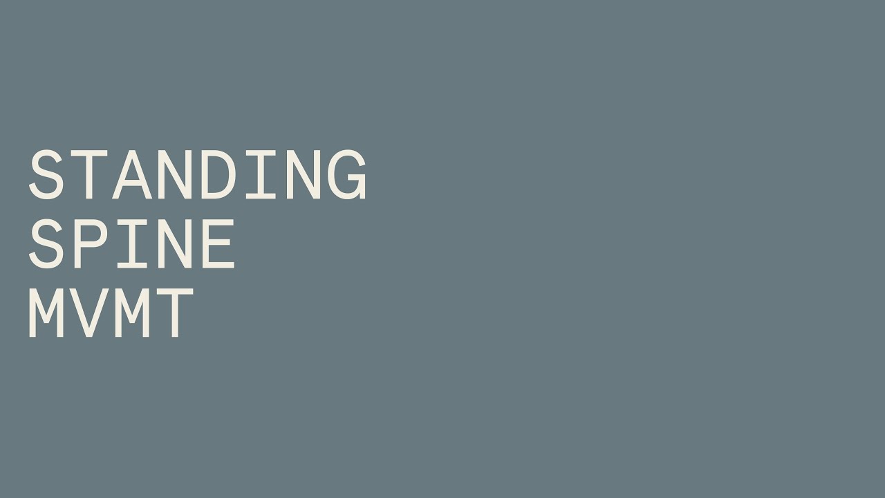 Standing loaded spine movement - YouTube