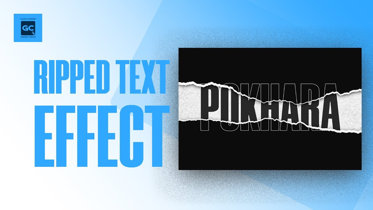 RIPPED TEXT EFFECT - YouTube