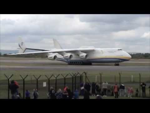 Extended video of Antonov 225 Landing at Manchester Airport 24/06/2013 ...