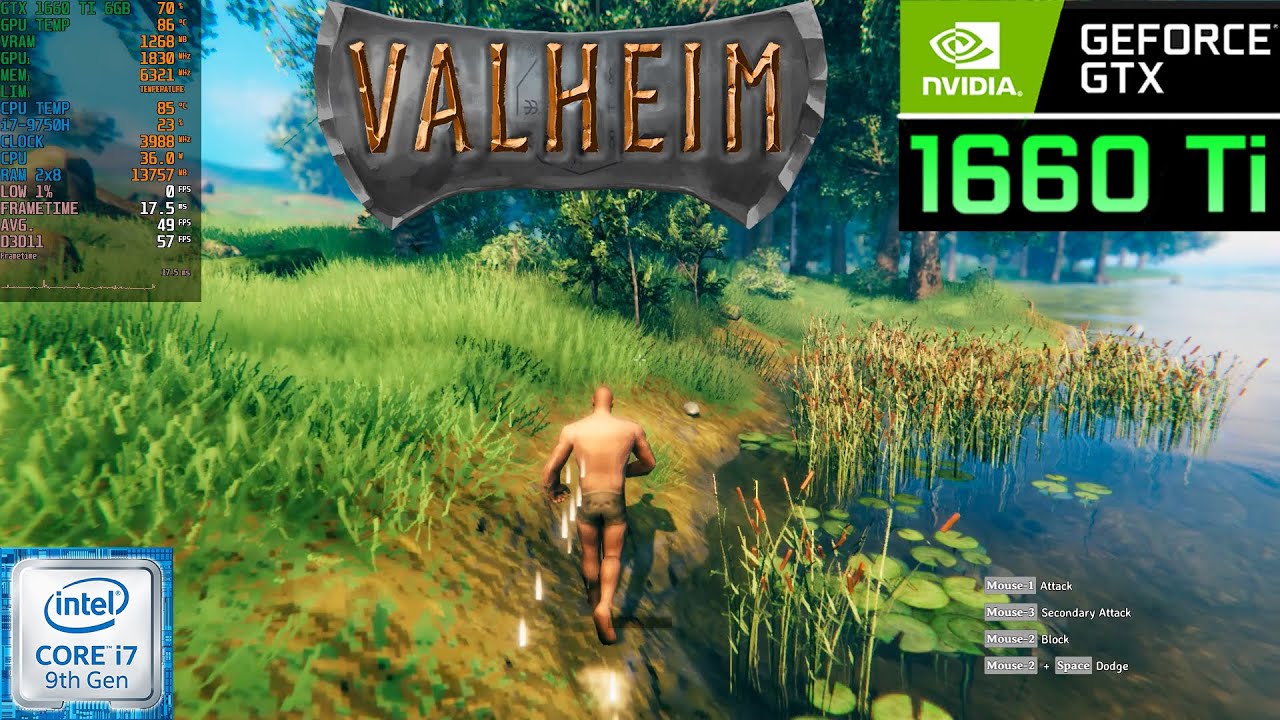 VALHEIM | GTX 1660 Ti + i7 9750H | Maximum settings 1080p (Benchmark ...