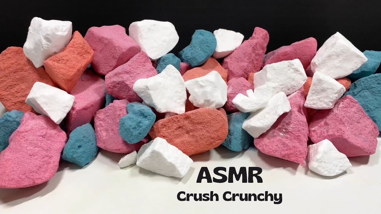 ASMR Baking Soda Wall Of Colourful Crumbly Rocks 🪨 #AsmrCrushCrunchy ...