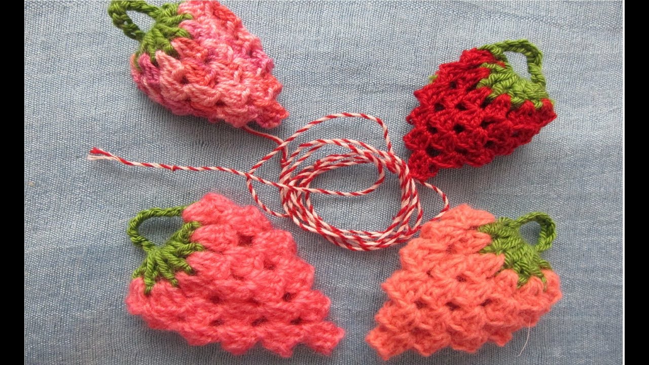 Căpșunică croșetată - YouTube