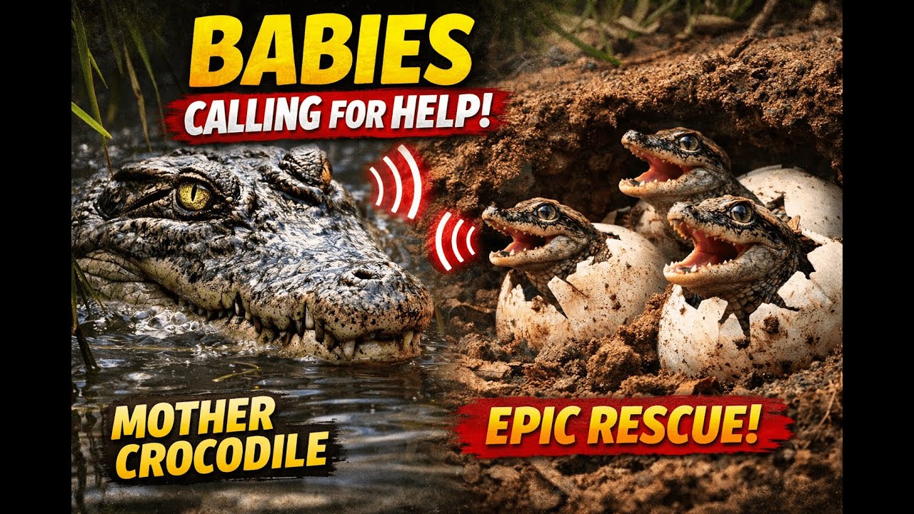 Mother Crocodile’s Incredible Survival Skills | Baby Crocodiles Calling ...