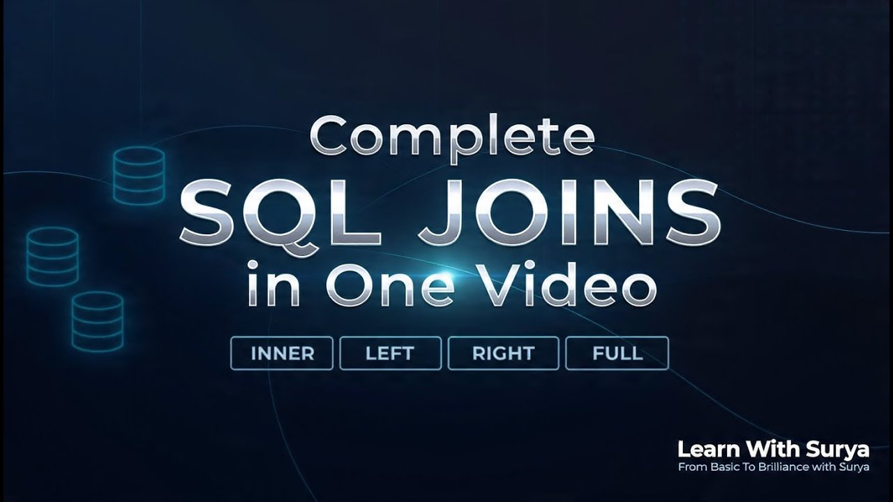 Complete SQL Joins in One Shot 🔥 | Learn All Joins with Real Examples ...