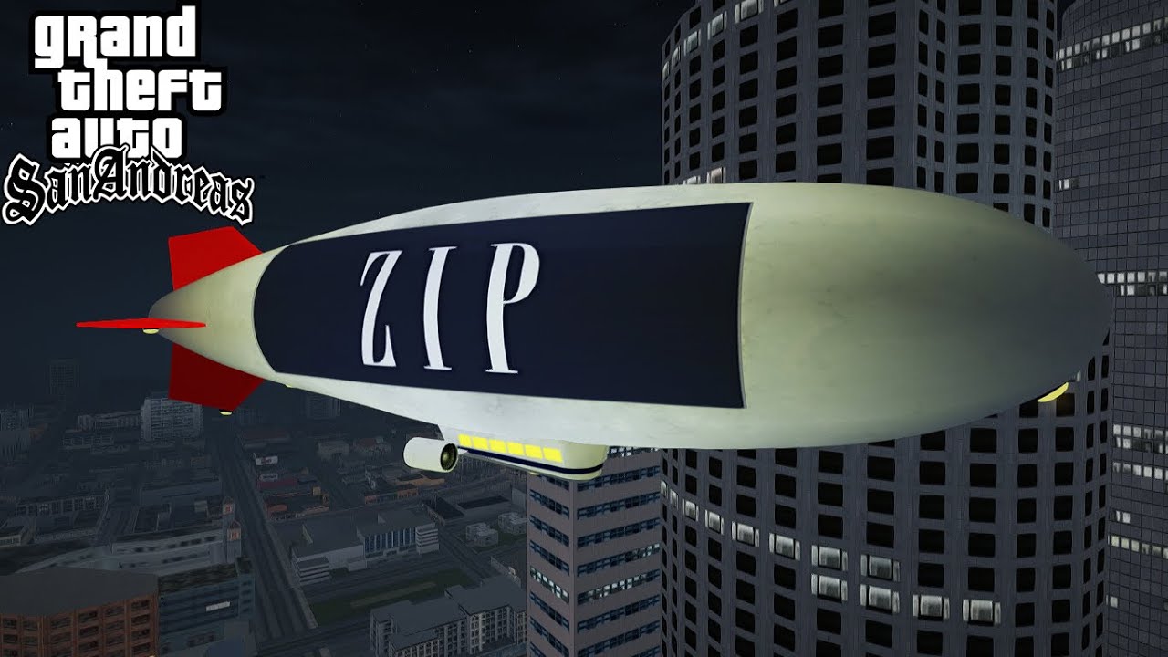 GTA San Andreas - HD Animated Blimp (dirigível voando) - YouTube