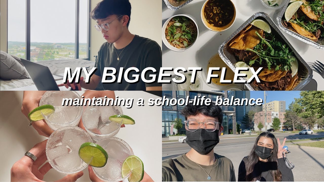 COLLEGE VLOG | how to maintain a SCHOOL-LIFE BALANCE | studying ...
