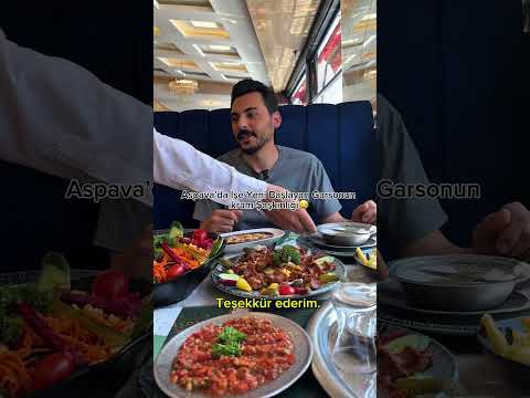 Aspava’da işe yeni başlayan garsonun ikram şaşkınlığı