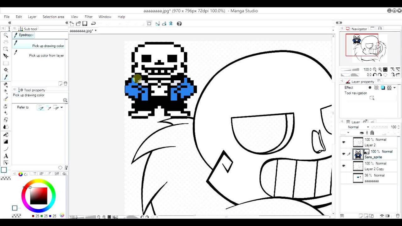 Undertale Sans SpeedPaint - YouTube