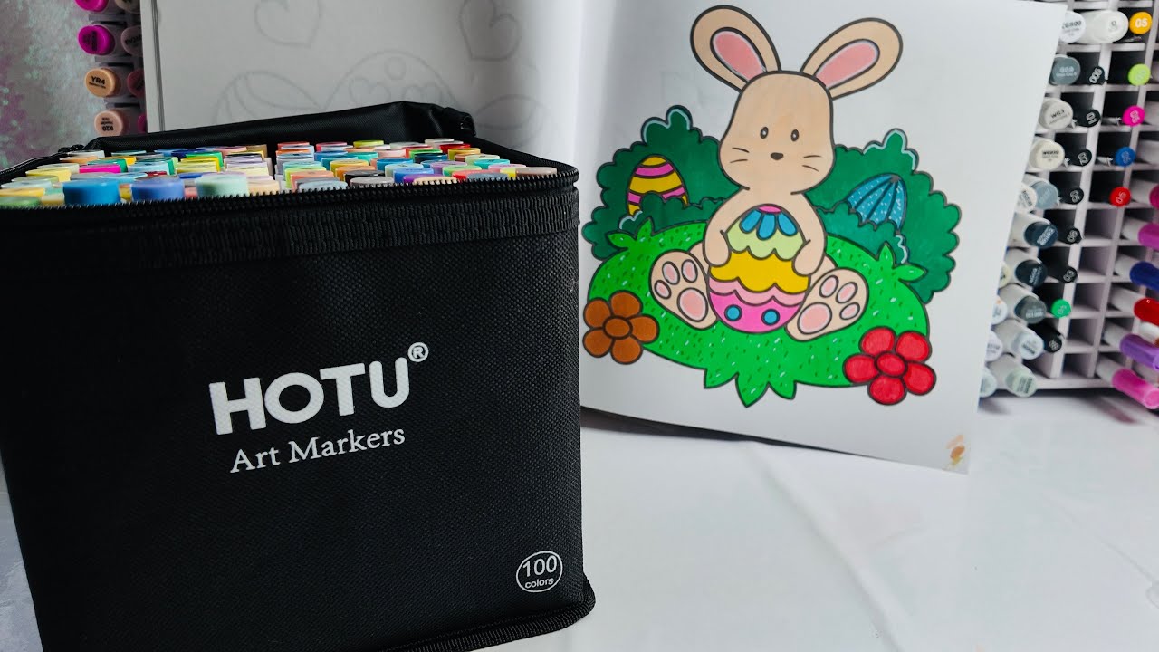 Let's unbox HOTU Alcohol Markers🖍️🖍️ Relax And Color With Me - YouTube